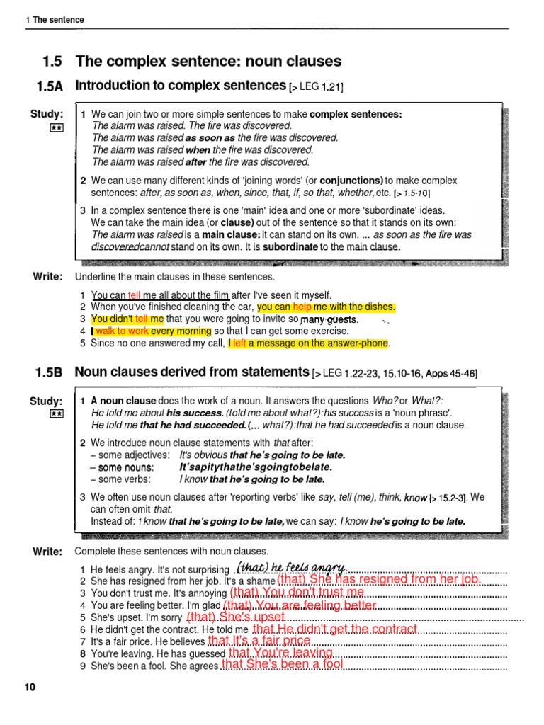 Noun Clause | PDF | Sentence (Linguistics) | Clause