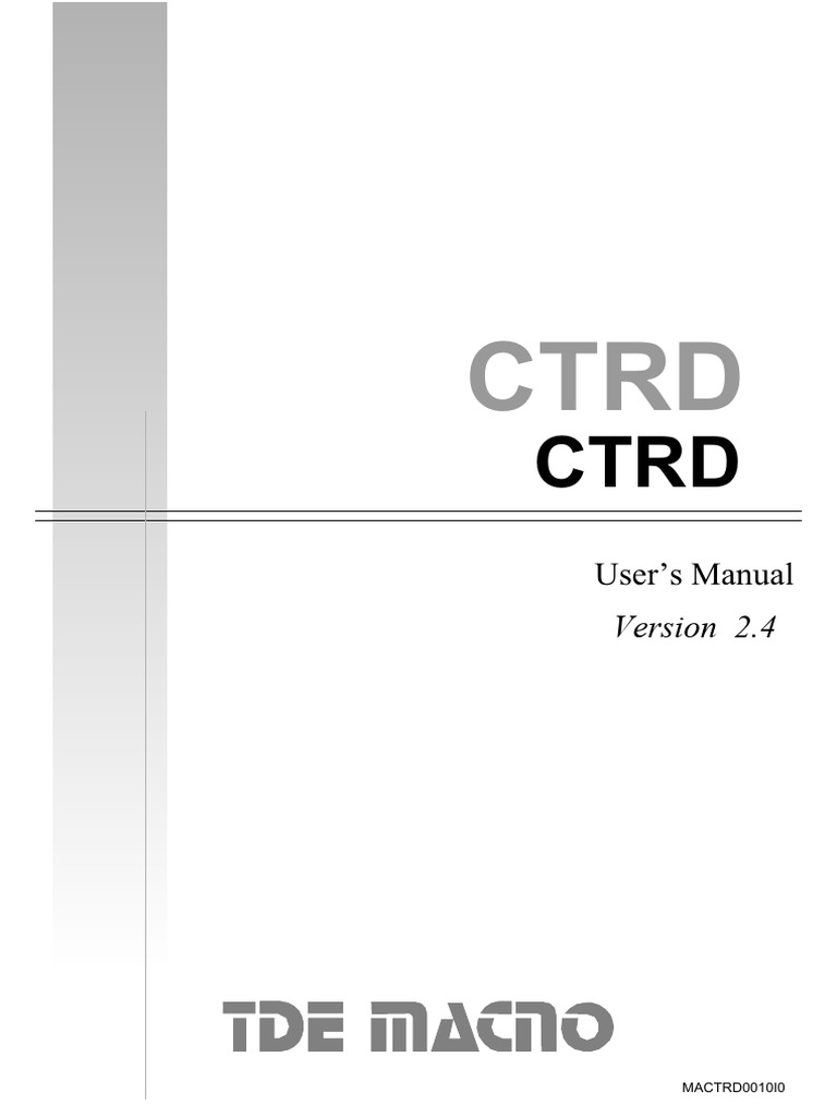 CTRD-CS6621 User V 2.4 | PDF | Parameter (Computer Programming ...