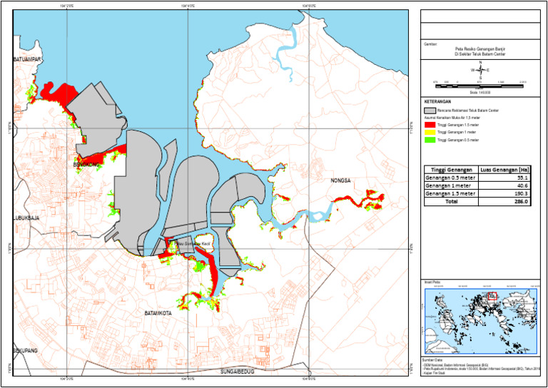 Peta Risiko Genangan Banjir Batam | PDF