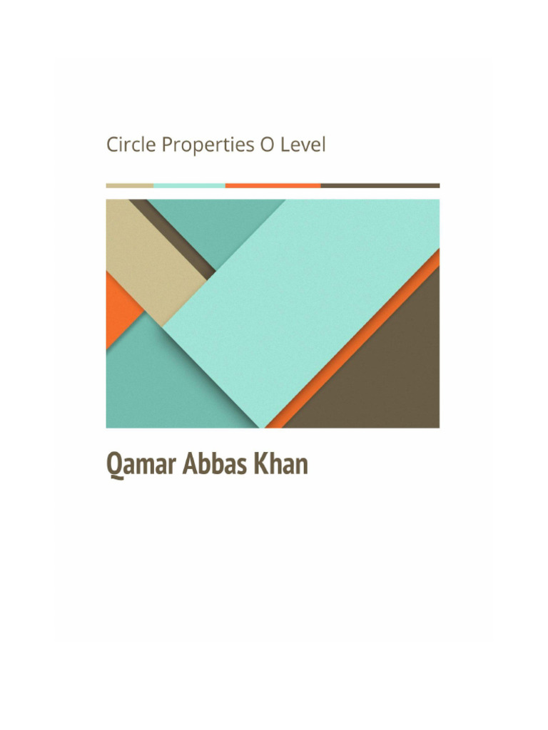 Circle Properties Qamar | Download Free PDF | Circle | Elementary Mathematics