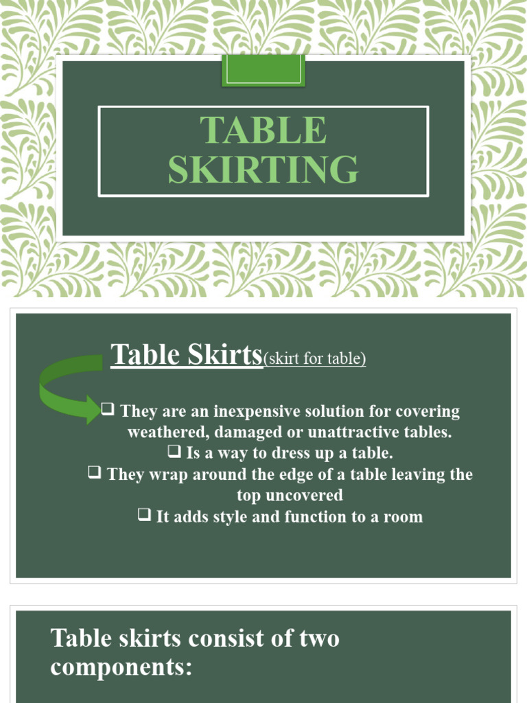 Table Skirting | PDF