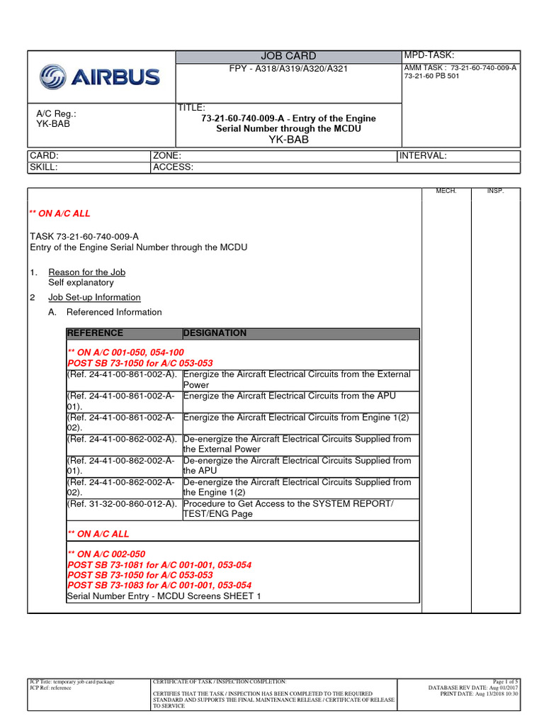 Engine Serial Number Entry via MCDU | PDF | Airliner | Jet Aircraft