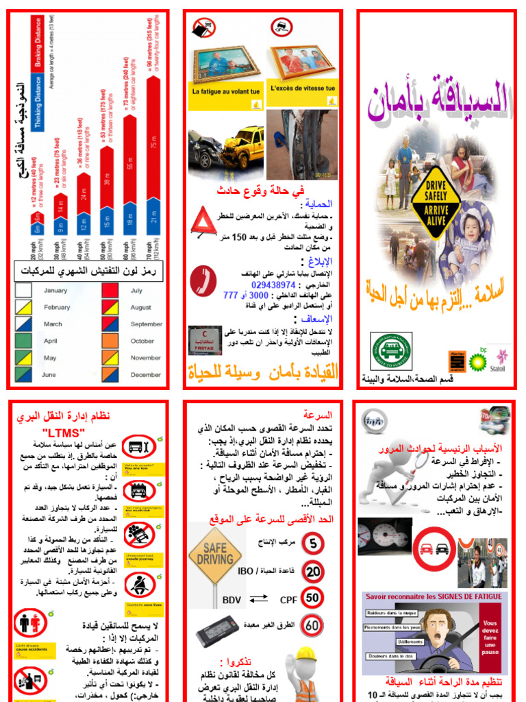 Driving Safely Brochure ARABIC | PDF