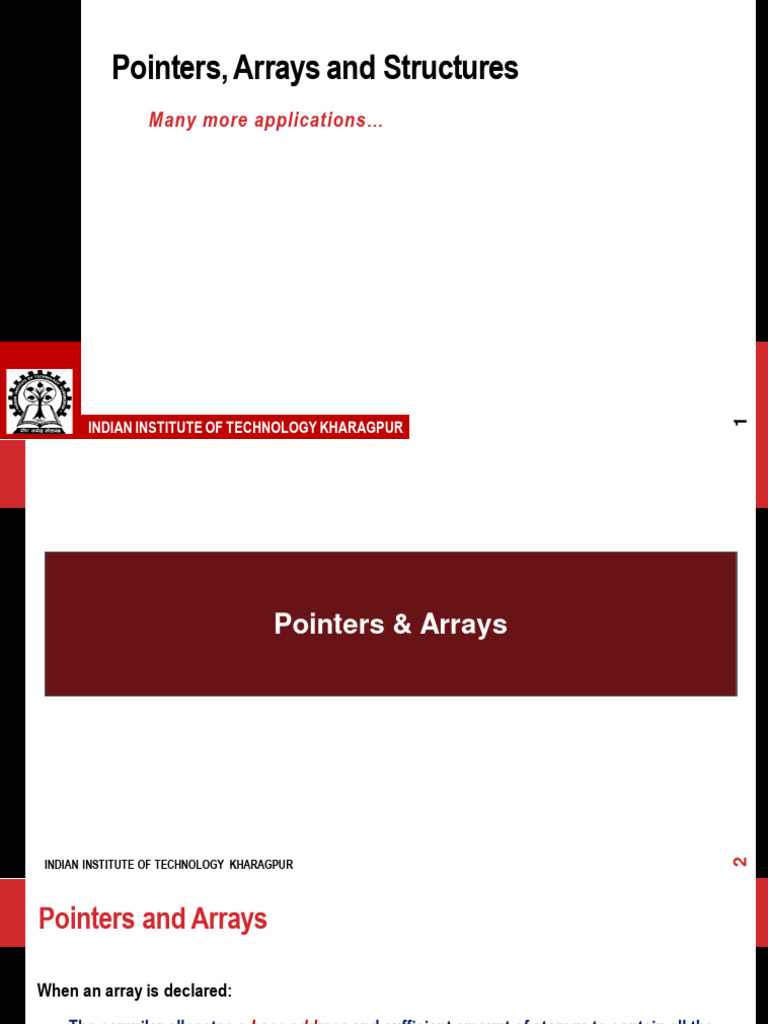11 Pointers Arrays Structures Pdf Pointer Computer Programming String Computer Science 5735