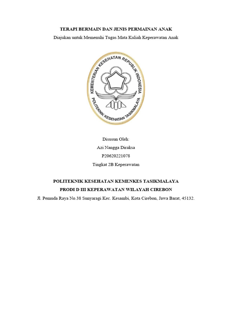 Terapi Bermain Pada Anak Pdf