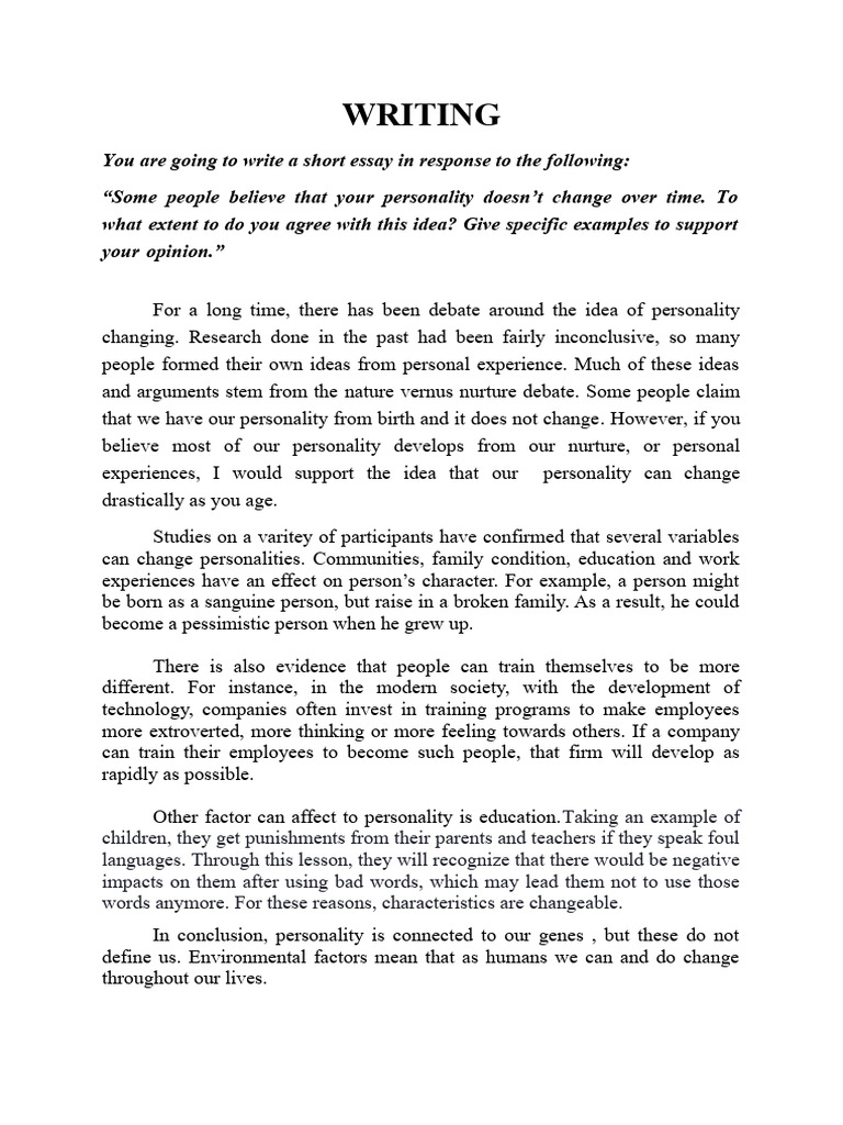 Personality Change Over Time | PDF