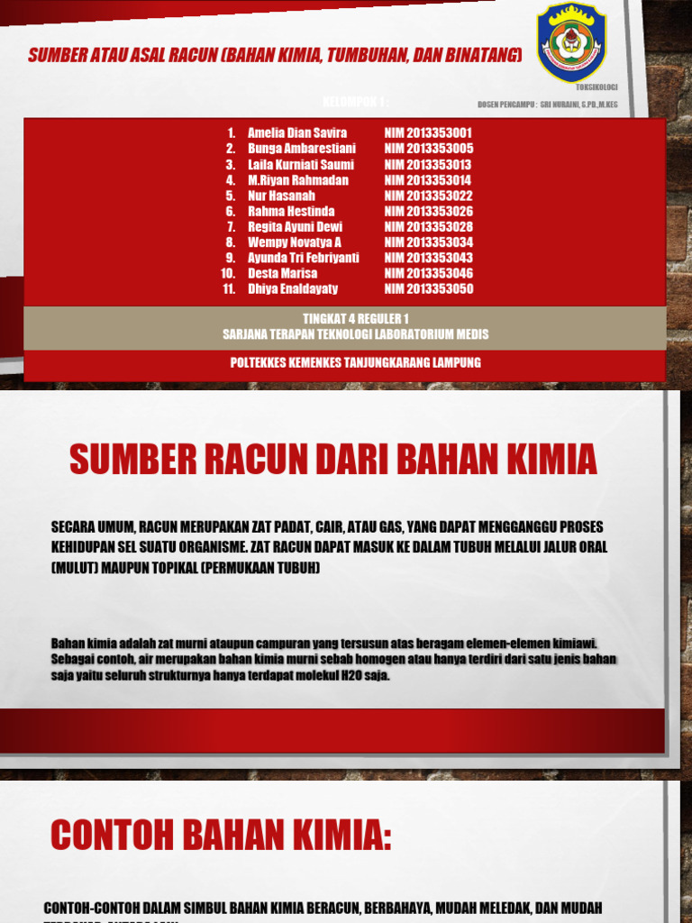 Kel 2 - T4D4R1 - Sumber Atau Asal Racun | PDF