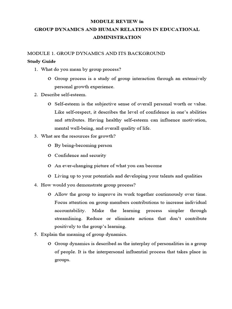 Group Dynamics Training Manual | PDF | Communication | Leadership
