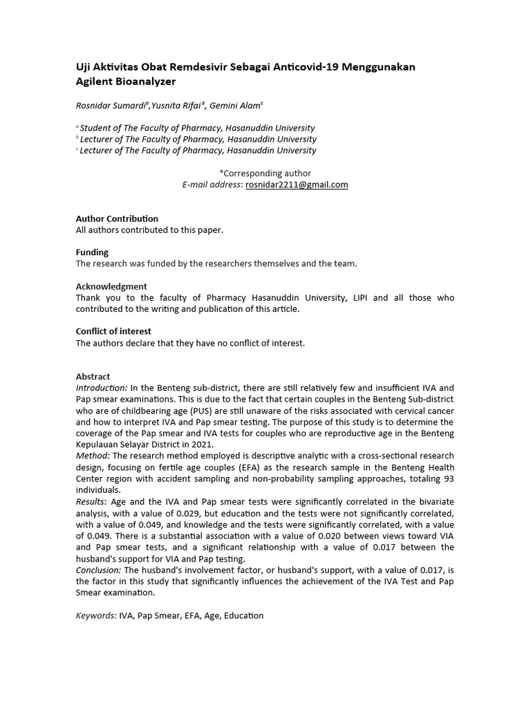 IVA and Pap Smear Test Coverage Study | PDF | Cervical Cancer | Cancer