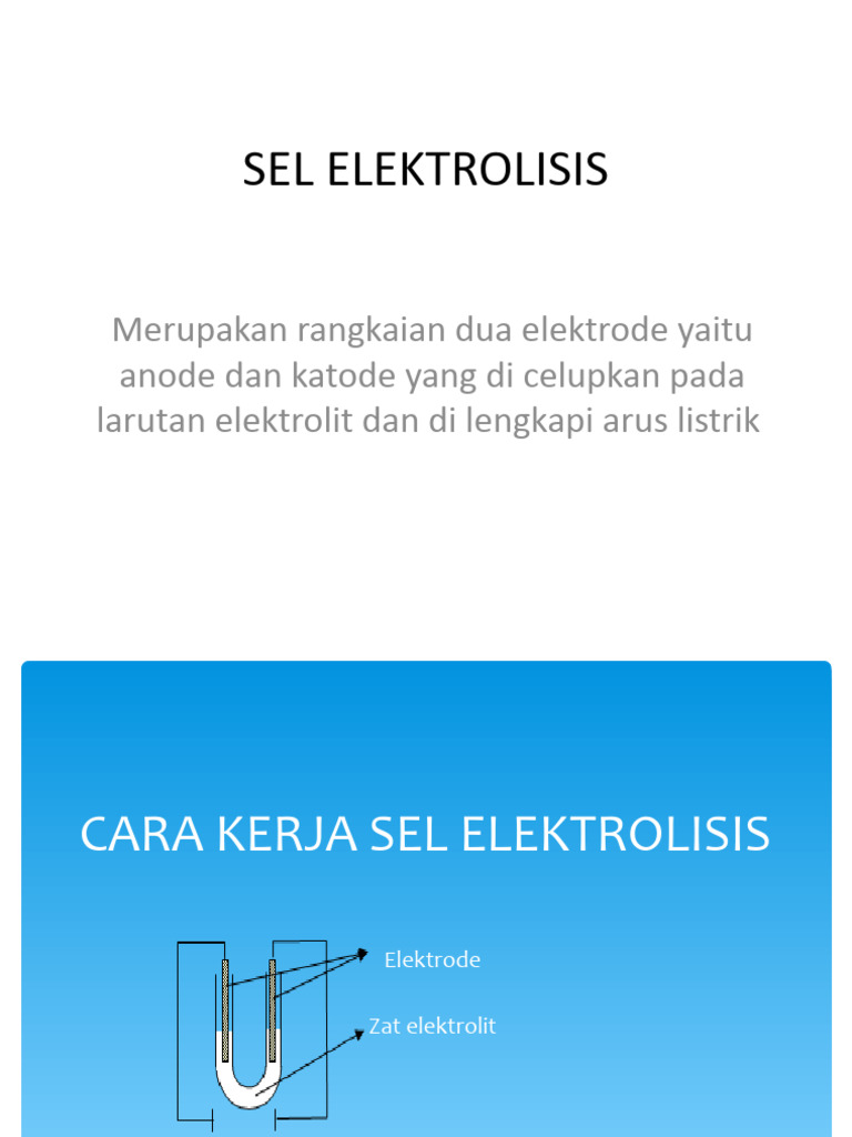 Bab 3 Sel Elektrolisis 1 | PDF | Sains & Matematika