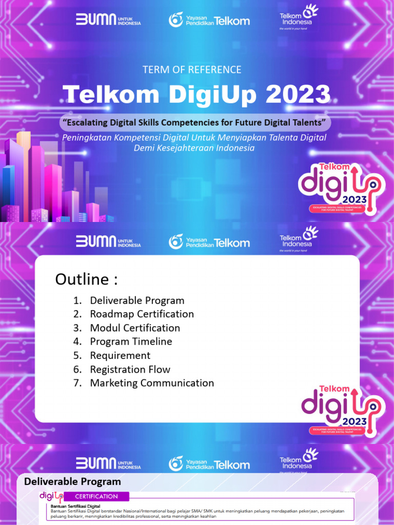 TOR-Program Telkom DigiUp 2023 | PDF | Komputer