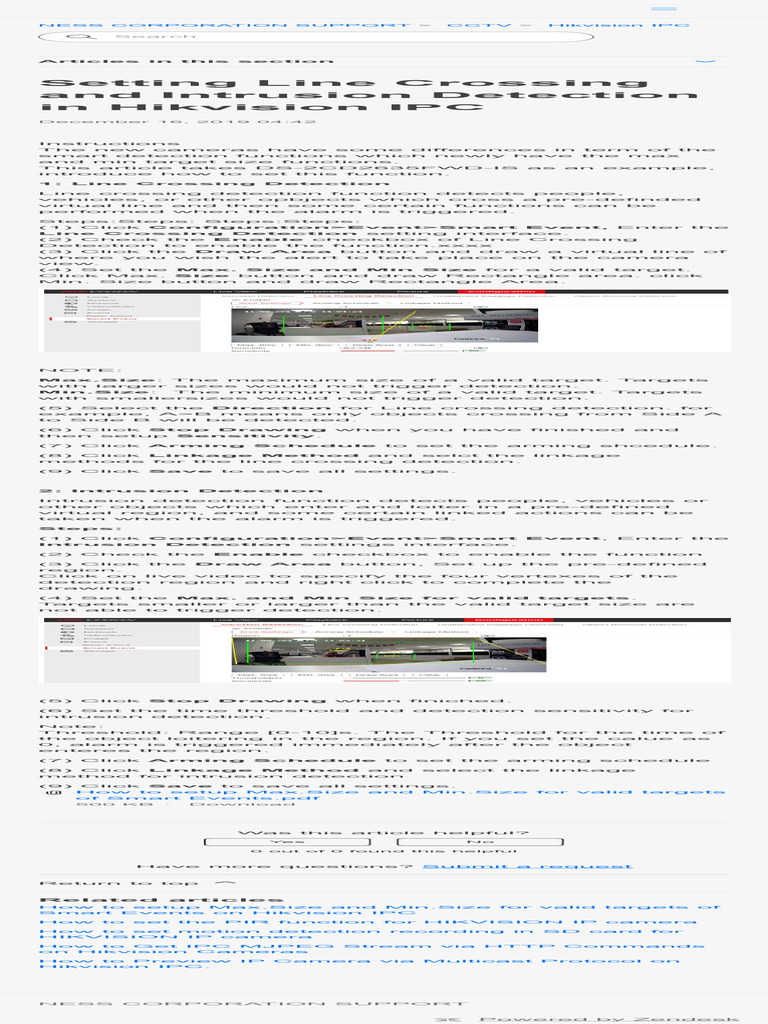 Setting Line Crossing and Intrusion Detection in | PDF ...