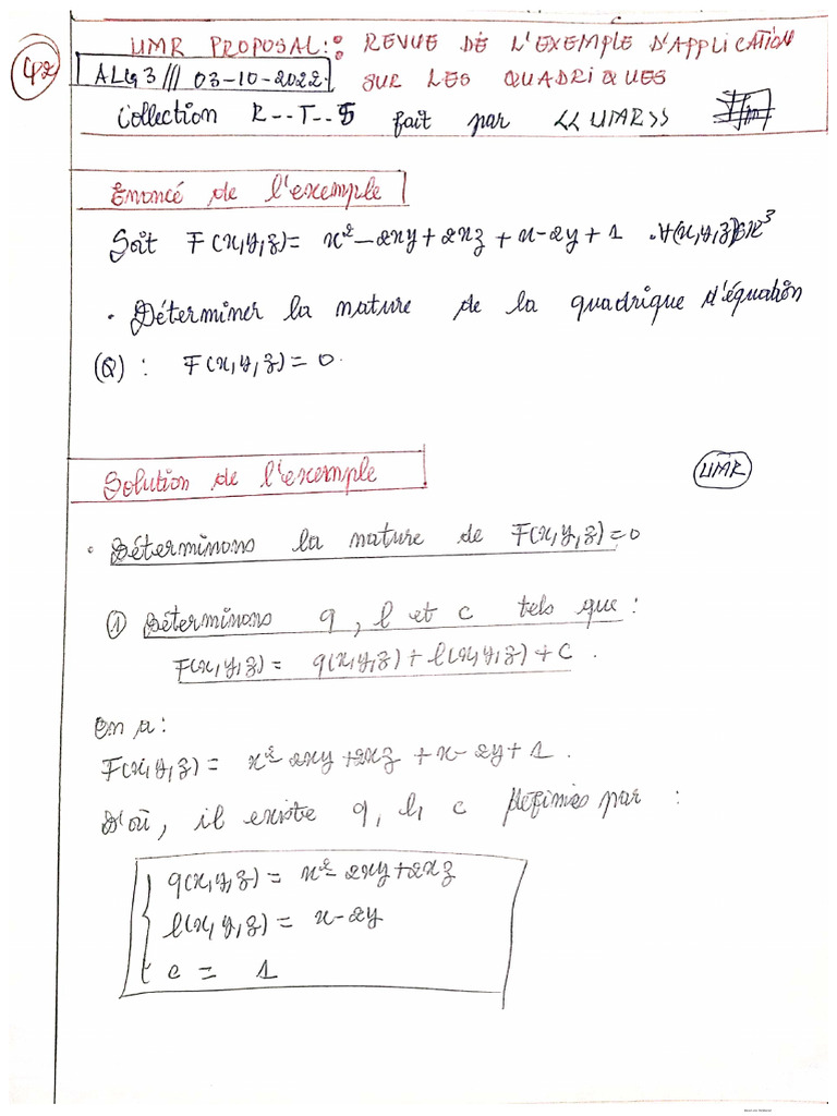 (Enspm-Esb - CM) TD de Algebre 3 | PDF