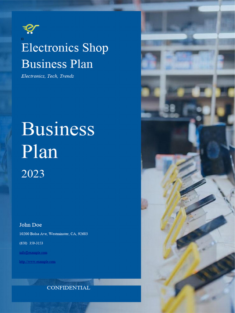 Electronics Shop Business Plan | PDF | Equity (Finance) | Retail