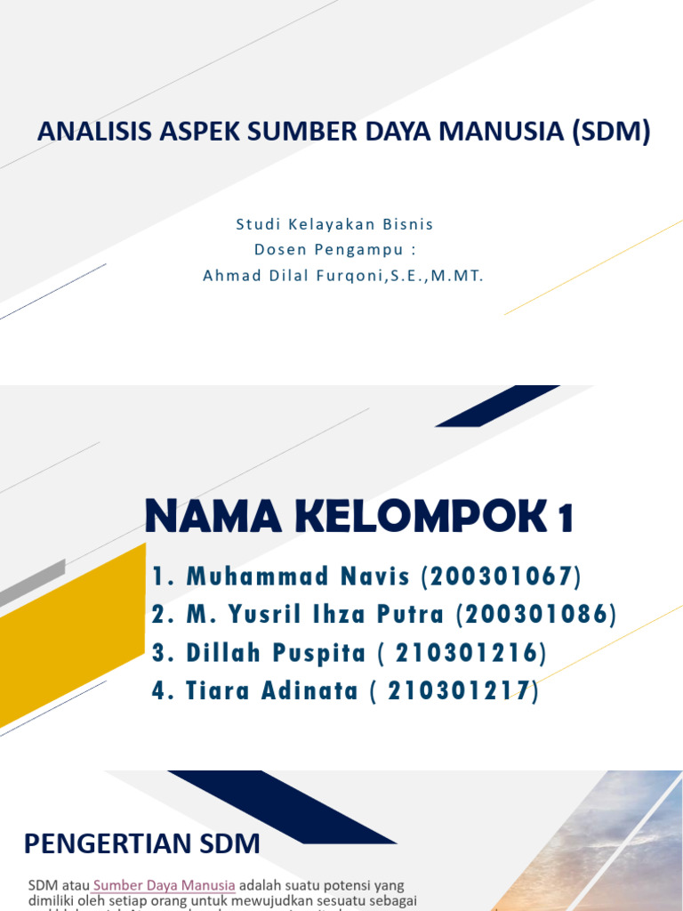 Analisis Aspek Sumber Daya Manusia (SDM) | PDF