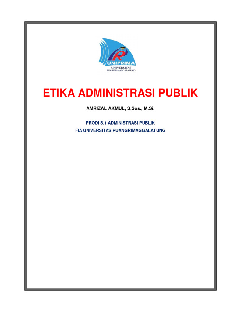 Etika Administrasi 3 | PDF