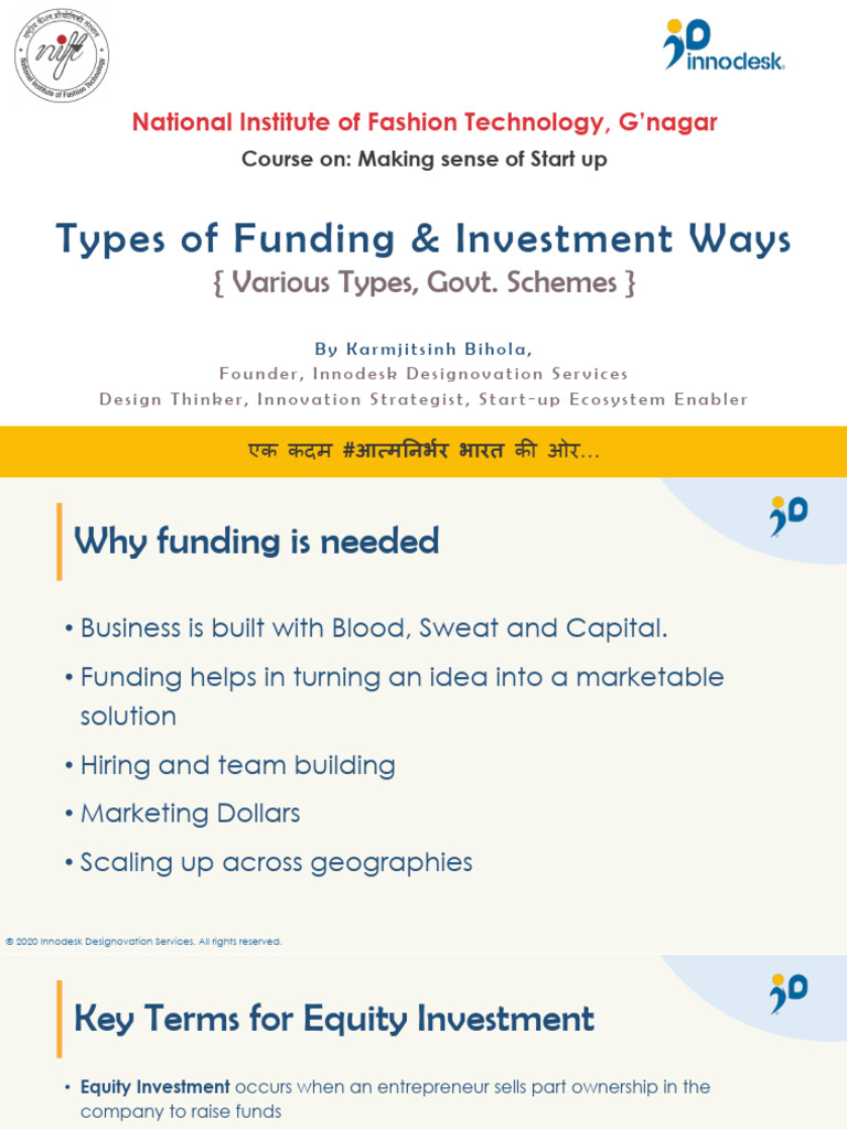 Lect 8 - Types of Funding and Investment Ways | PDF | Corporate Finance ...