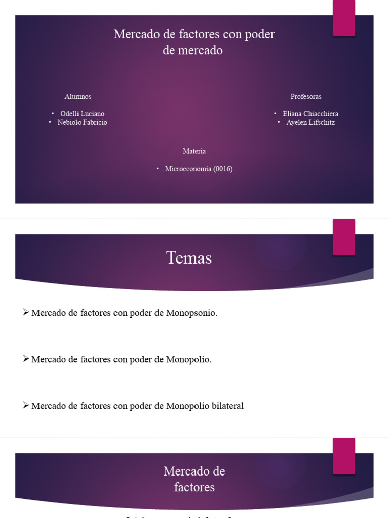 Mercado de Factores Con Poder de Mercado | PDF | Mercado (economía ...