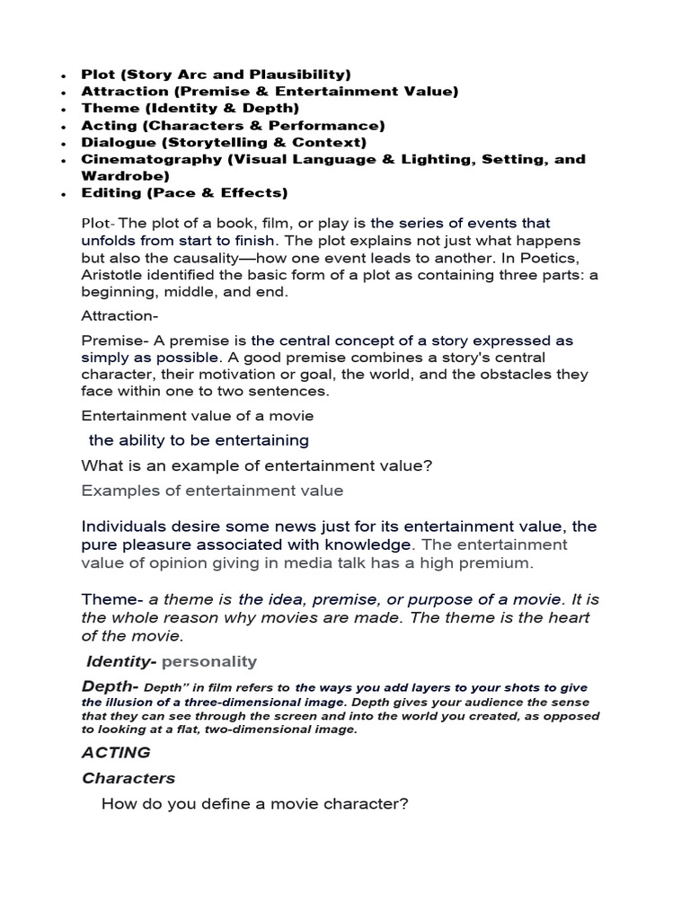 Film Analysis | PDF | Entertainment | Plot (Narrative)
