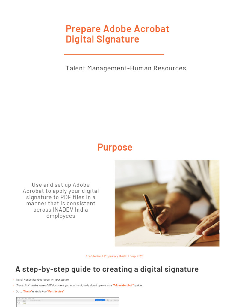 Prepare Adobe Acrobat Digital Signature | PDF | Cyberspace | Computing