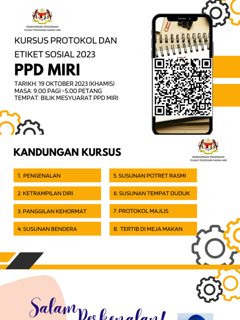 Kursus Protokol Dan Etiket PPD Miri 2023 | PDF