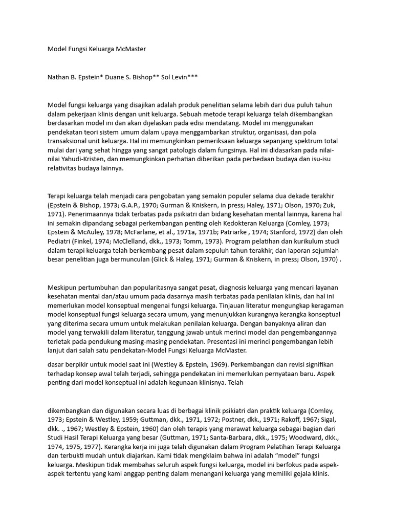 Model Fungsi Keluarga McMaster dan Terapinya | PDF | Karier & Perkembangan | Pengembangan Diri