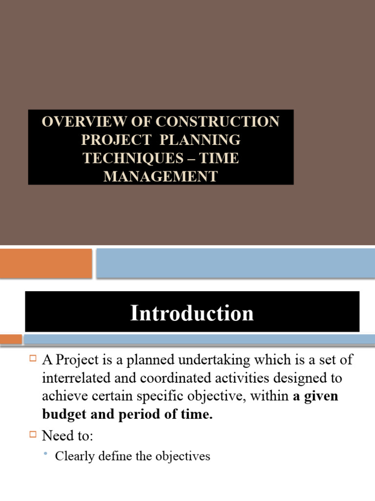 SC431 Lecture No. 6 - Introduction To Construction Planning Proc | PDF ... SC431 Lecture No. 6 - Introduction To Construction Planning Proc | PDF ...