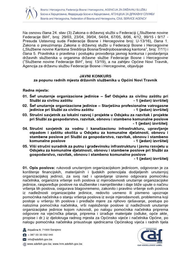 Tekst Javnog Konkursa | PDF