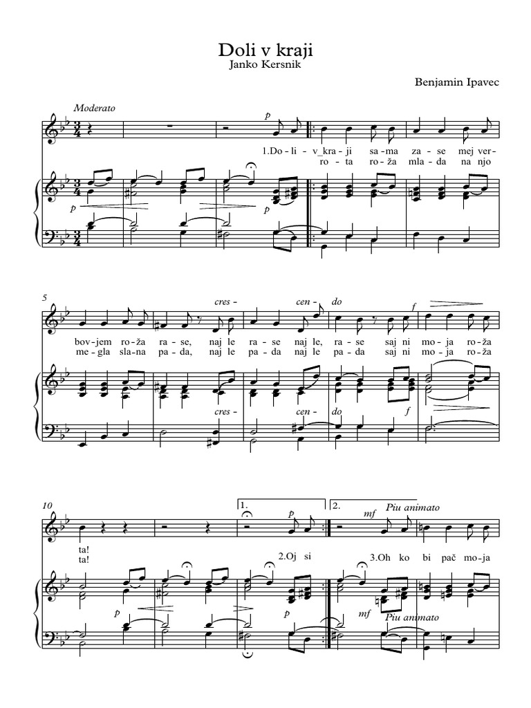 Doli V Kraji Ipavec - Full Score | PDF | Collation | Graphèmes