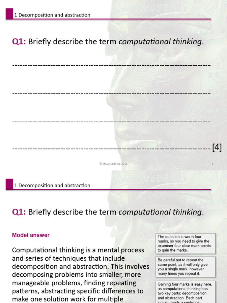 1 Decomposition and Abstraction | PDF | Thought | Abstraction 1 Decomposition and Abstraction | PDF | Thought | Abstraction