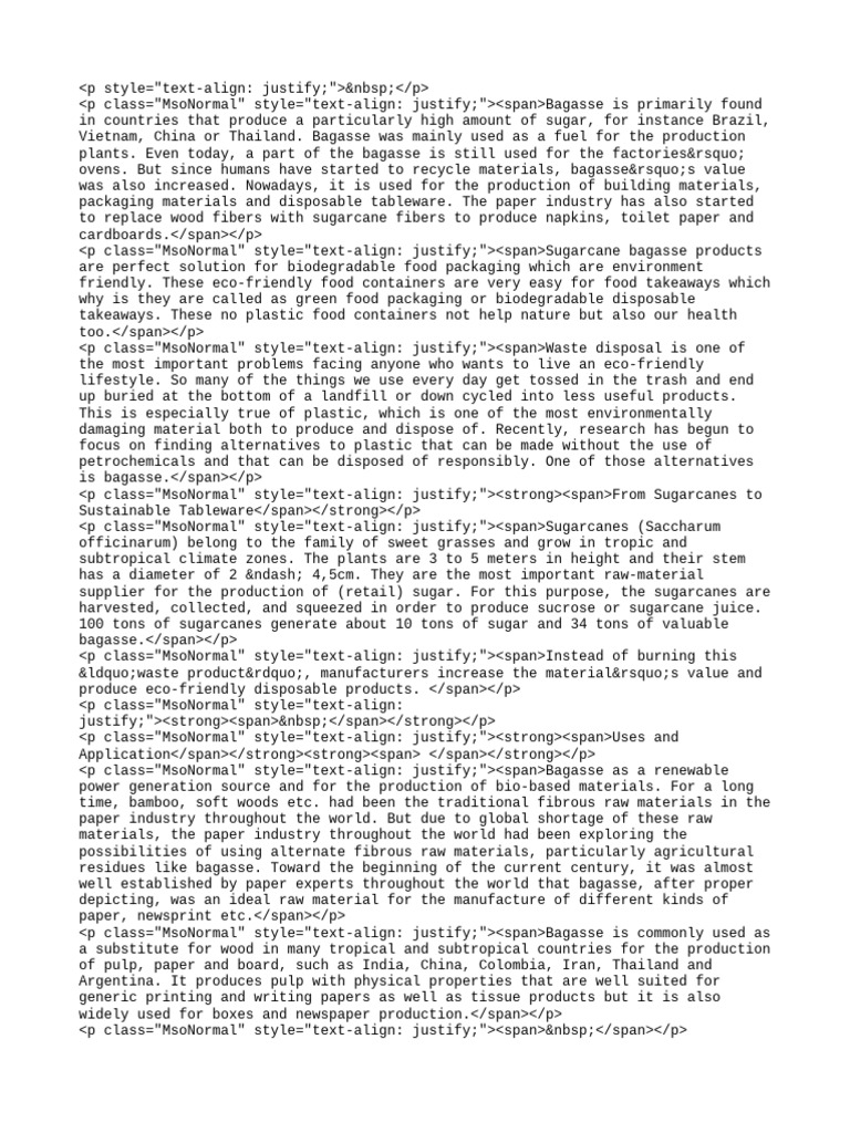 A Business Plan For Biodegradable Disposable Cups and Plates ...