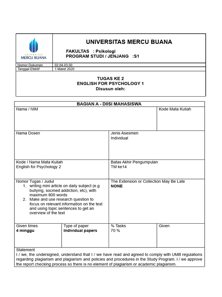 EFP 2 - RTM - 2 - 2021 - Surya Kurniawan - Docx-1 | PDF | Understanding ...