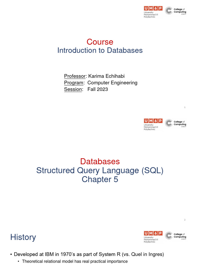 Week5 Lecture Pdf Relational Database Sql