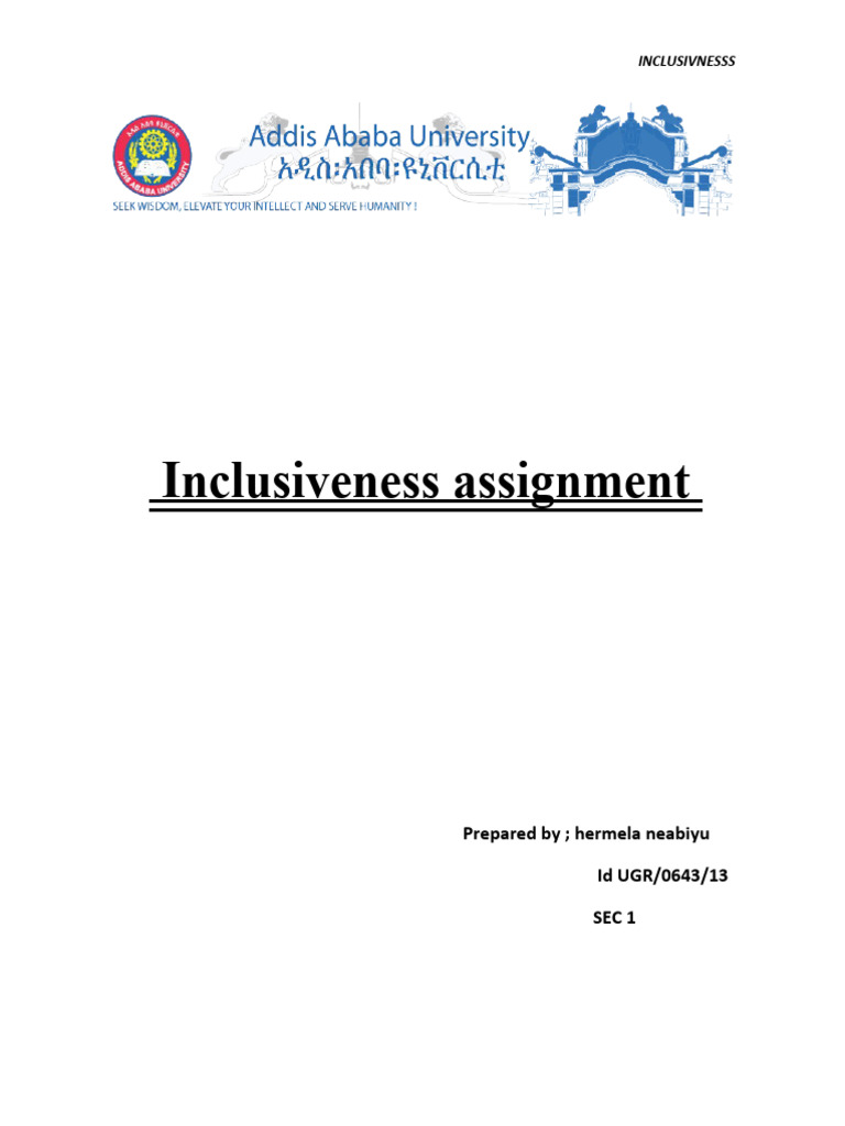 INCLUSIVNESS | PDF | Disability | Visual Impairment