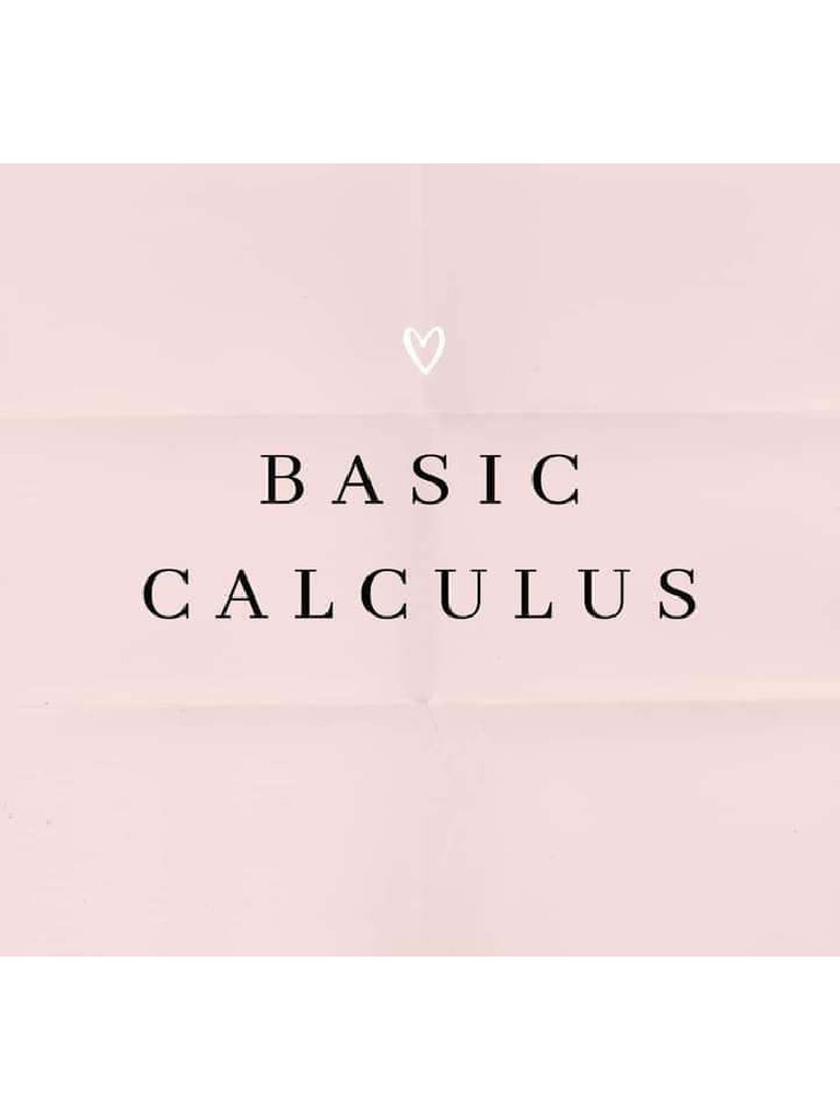 Basic Calculus Notes by Katana Constana | PDF