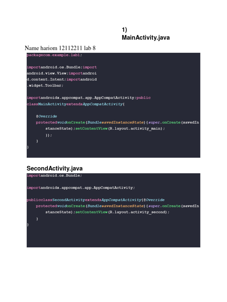 Exp 8 Hariom | PDF | Android (Operating System) | Computing