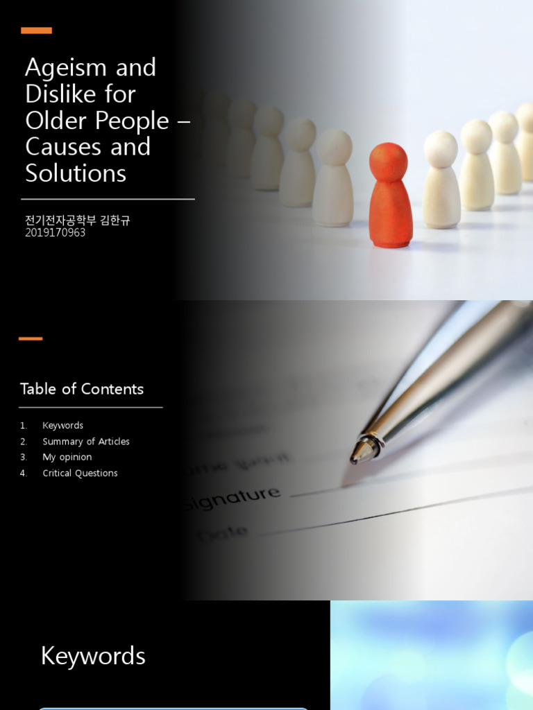 Ageism and Dislike For Older People - Cause and Solutions | PDF ...