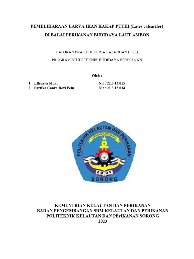Pemeliharaan Larva Kakap Putih di Ambon | PDF | Sains & Matematika