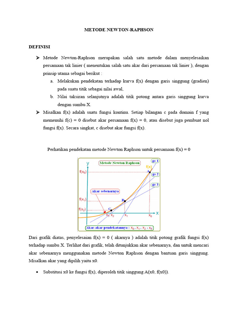Metode Newton Raphson Fiqa | PDF | Metode & Bahan Ajar
