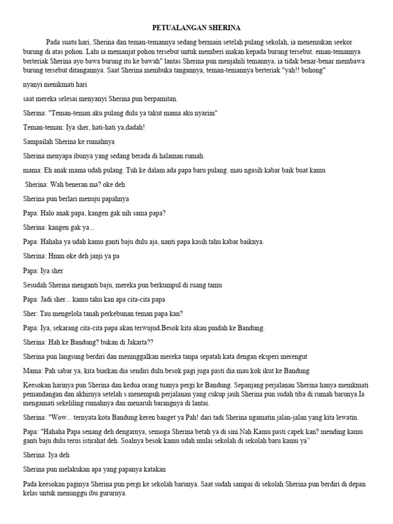 Drama Pertualangan Sherina | PDF