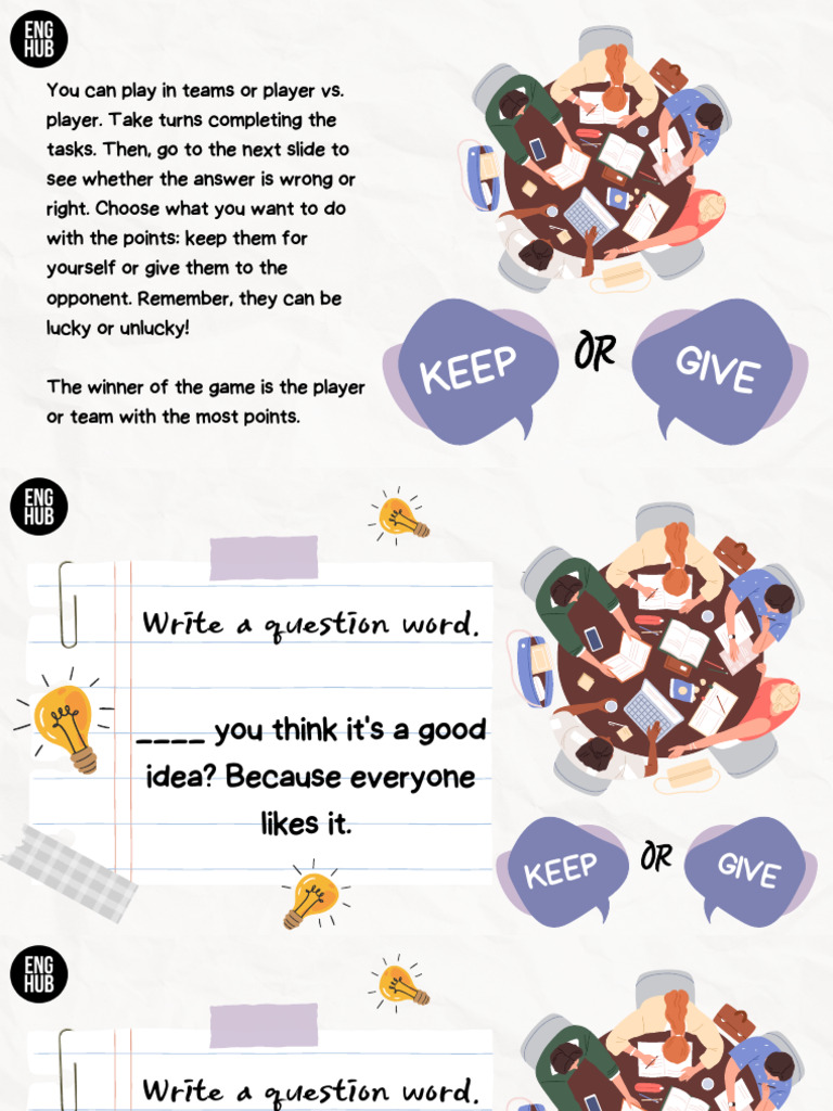 A1 Revision Keep or Give Game | PDF