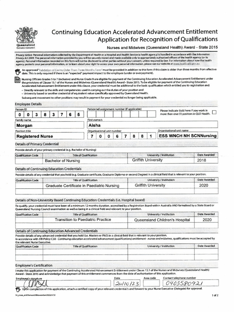 Continuing Education Entitlement | PDF