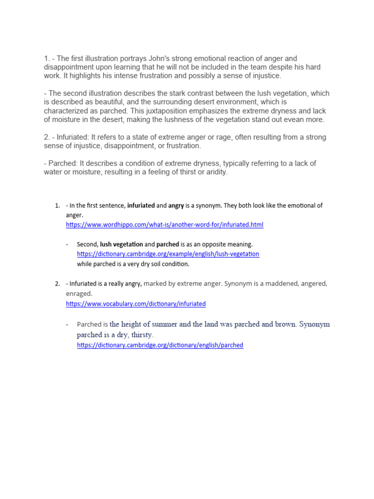 The Height of Summer and The Land Was Parched and Brown. Synonym ...