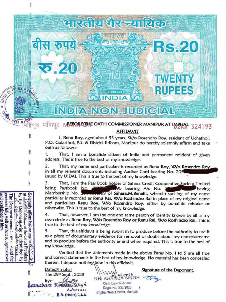 Affidavit Format | PDF