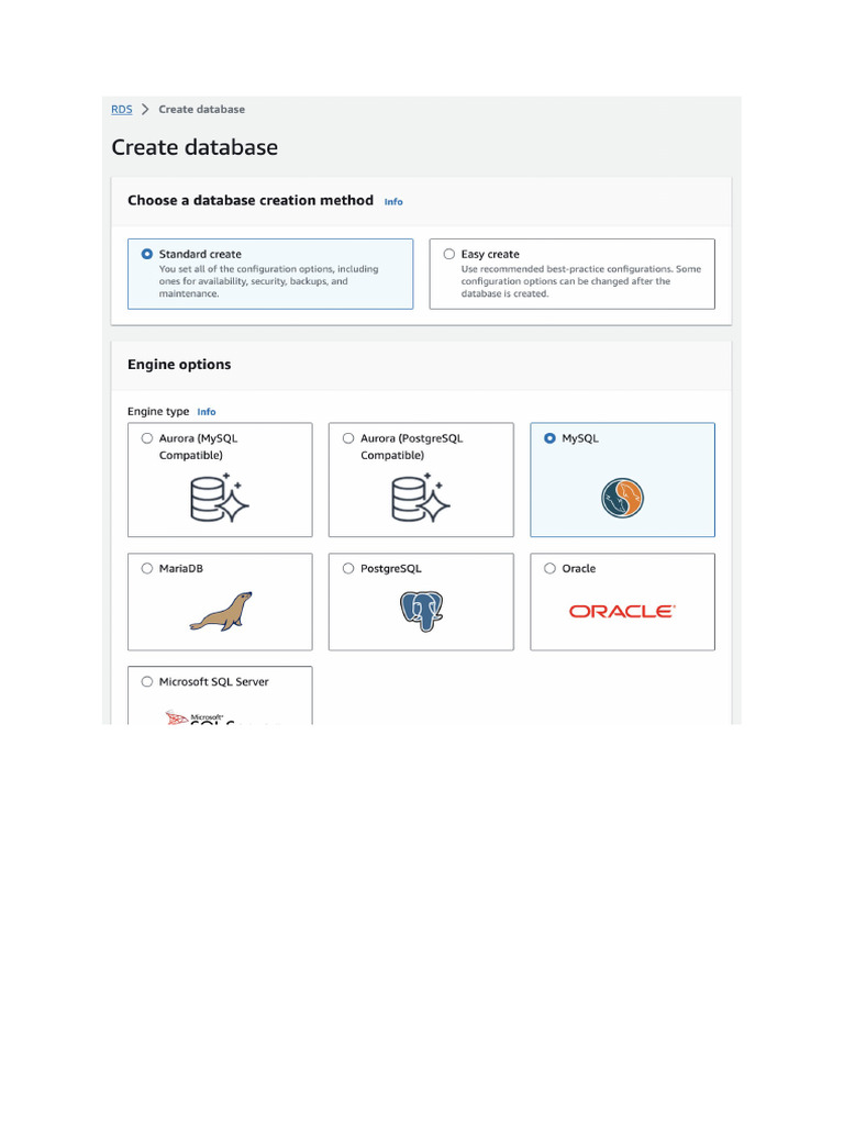 Create RDS Mysql | PDF