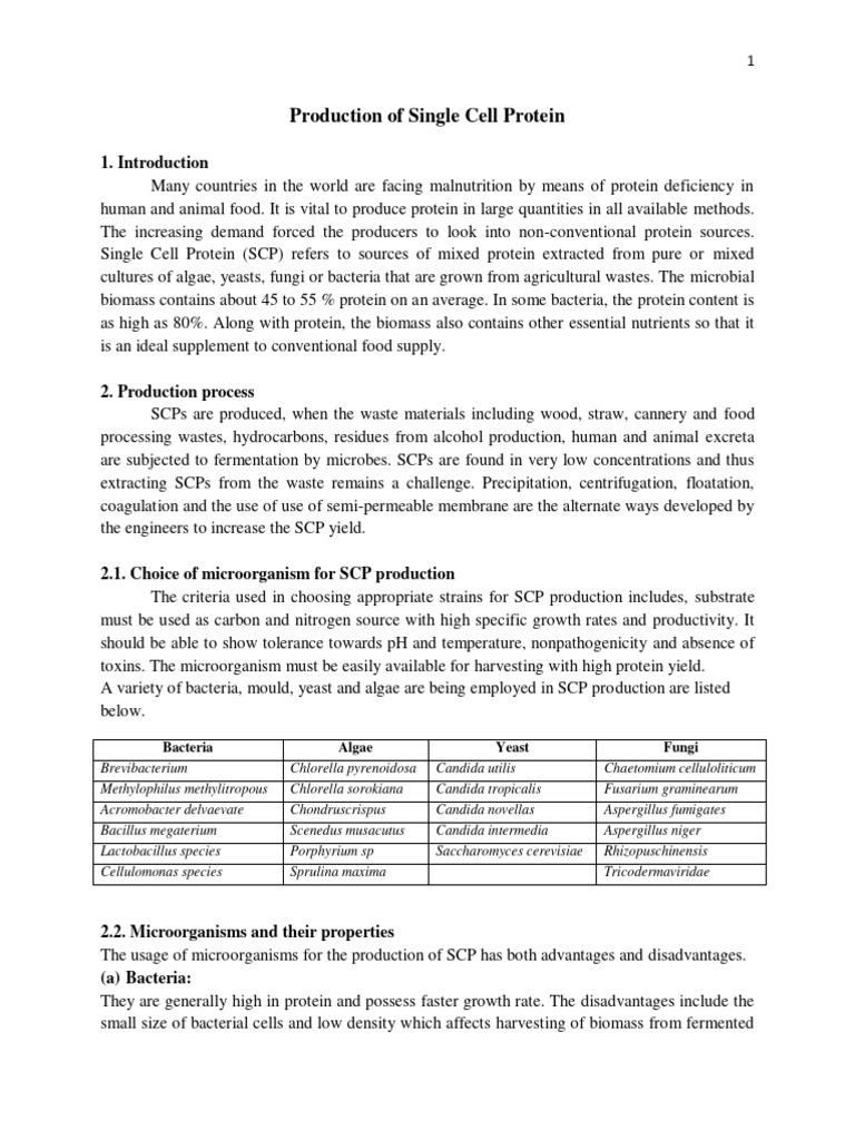 1587535325unit III Single Cell Protein Production | PDF | Fermentation | Yeast