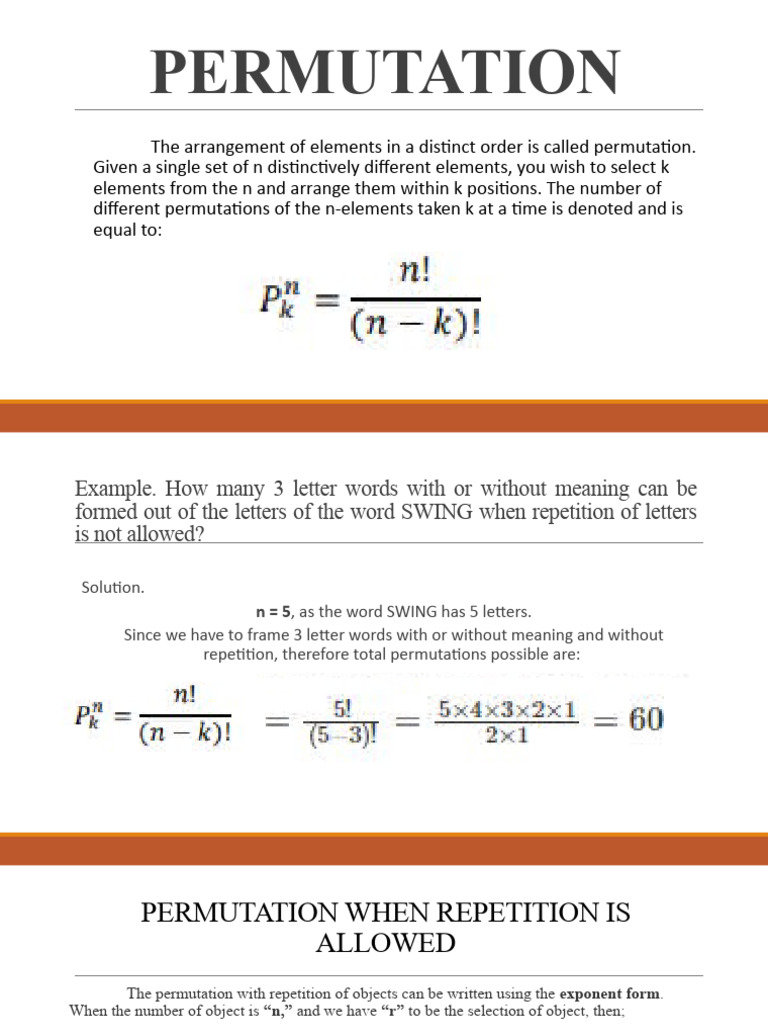 Lesson 3 Permutation and Combination | PDF | Permutation | Mathematical ... Lesson 3 Permutation and Combination | PDF | Permutation | Mathematical ...