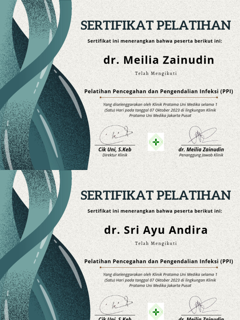 Sertifikat Pelatihan Ppi | PDF