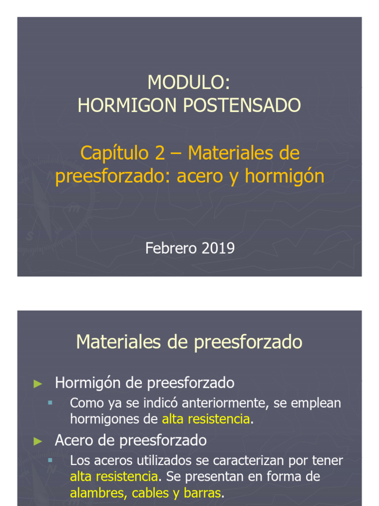 02 Hormigon Postensado Capitulo 2 Materiales Pdf Hormigón