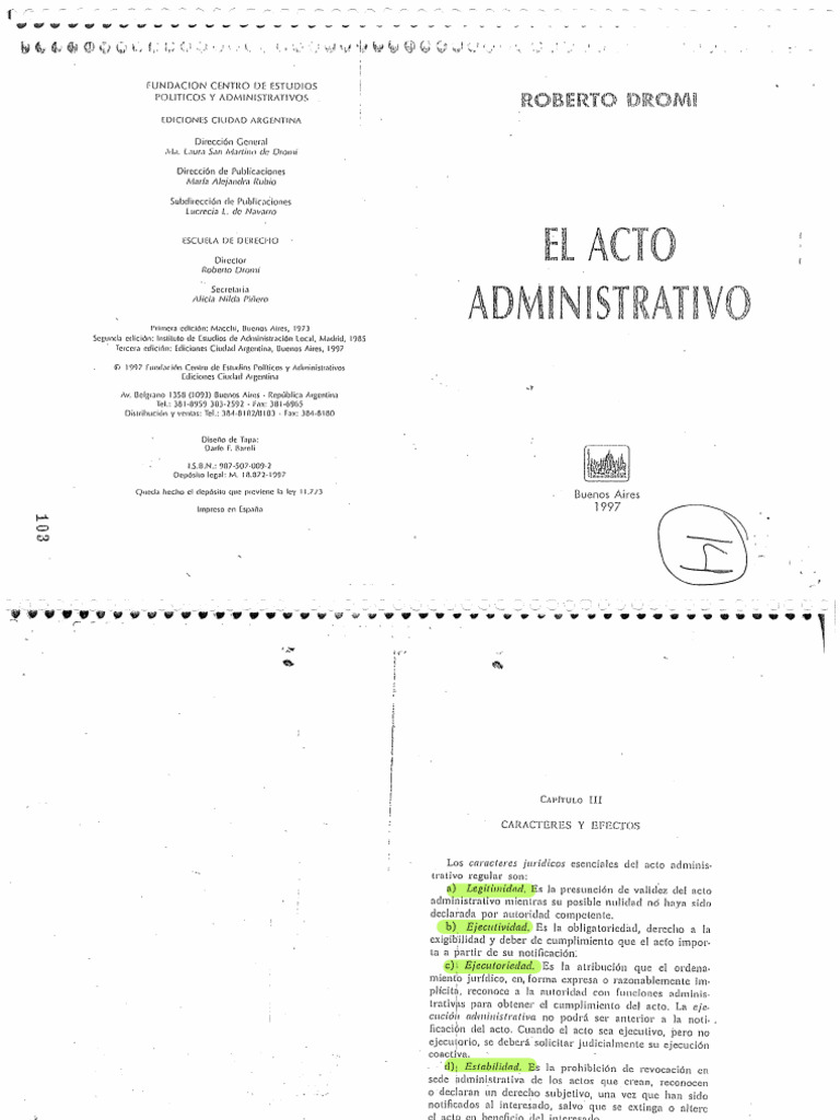 CL2. Roberto Dromi, Derecho Administrativo, Pp. 75-123-Rotado | PDF